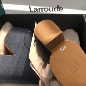 Larroude | Shoes | Wanda Platform Mule In Blue Denim Inspired By Wanda ...
